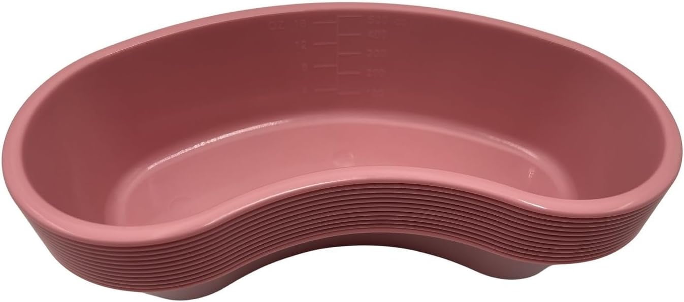 Garduated 500 ml Kidney Shaped Plastic Emesis Basins, Rose (Pack of 12 ...