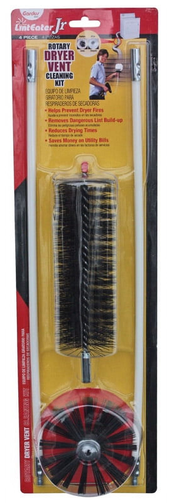 Gardus LintEater Jr. RJR601 Rotary Dryer Vent Cleaning Kit, 4-Piece ...