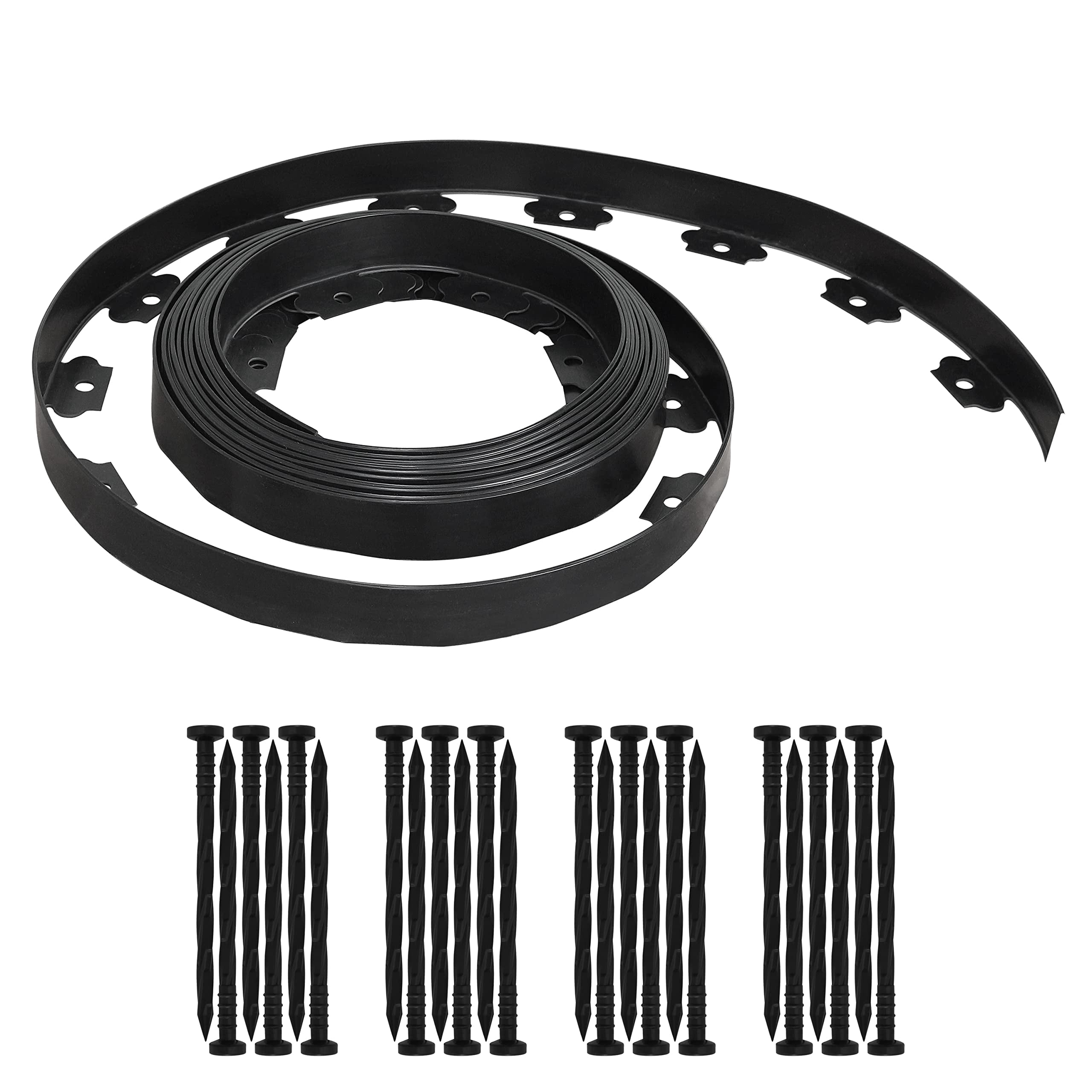 Gardzen 1.5" x 20' Landscape Edging Kit, Garden Edging Coil Comes with ...