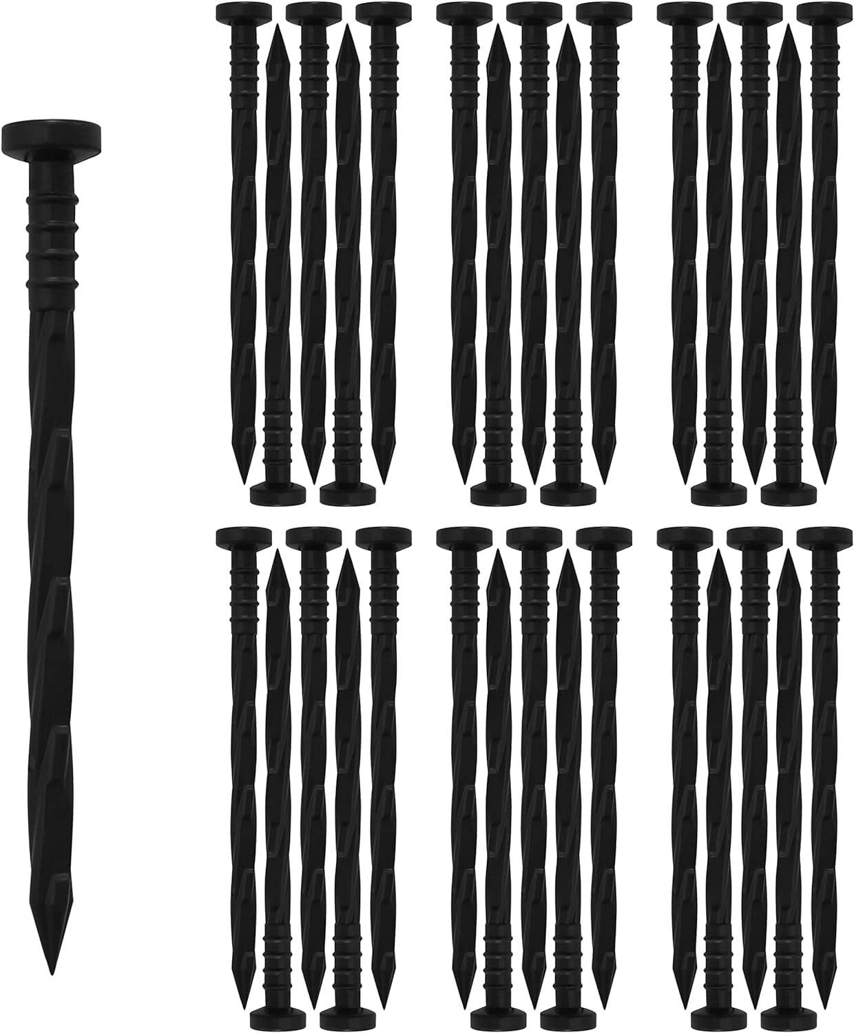 Gardzen 30 Pcs Landscape Edging Anchoring Spikes, 6" Height Yard Lawn ...