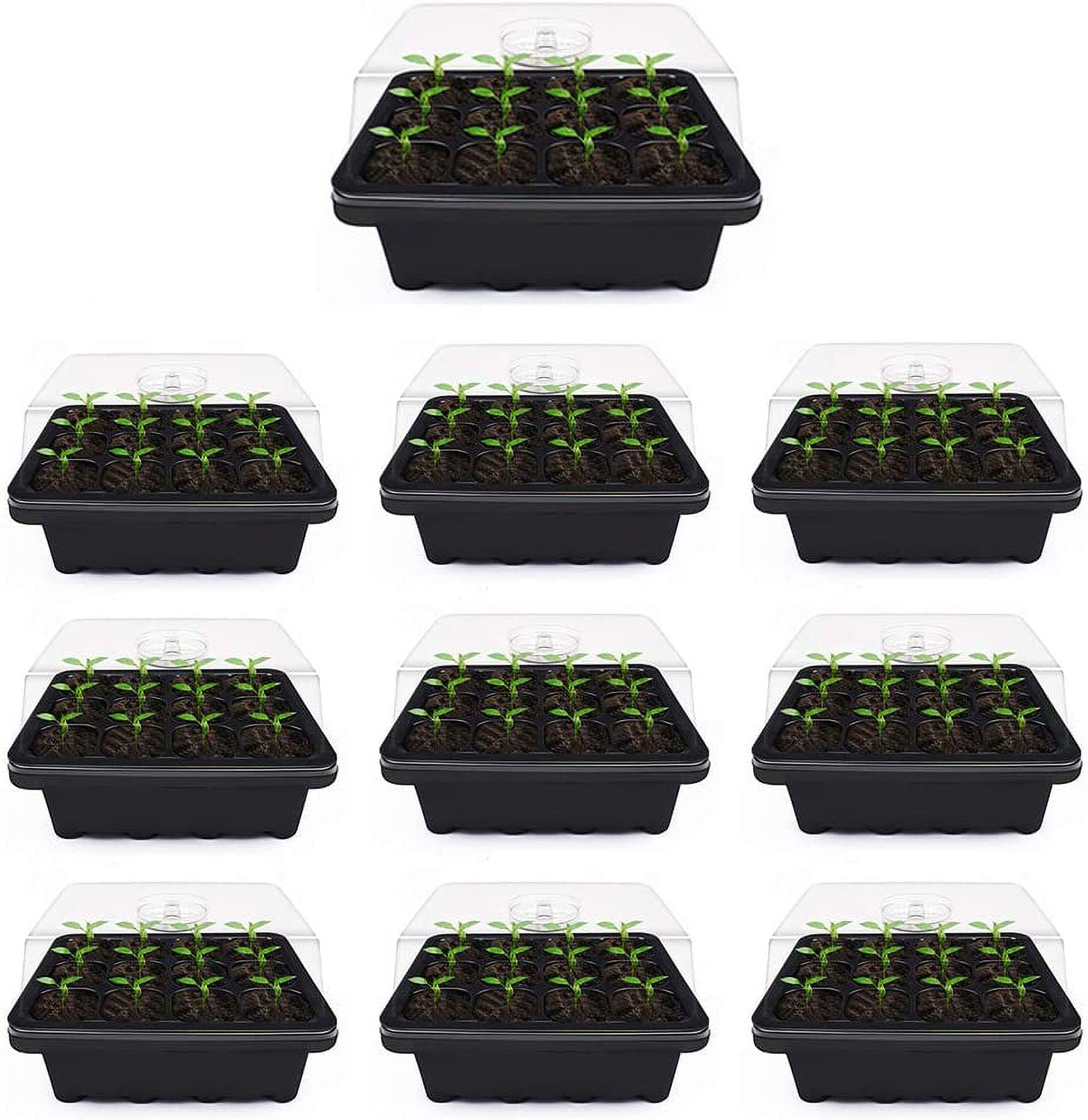 Gardzen 5-Set Garden Propagator Set, Seed Tray Kits with60-Cell, Seed ...