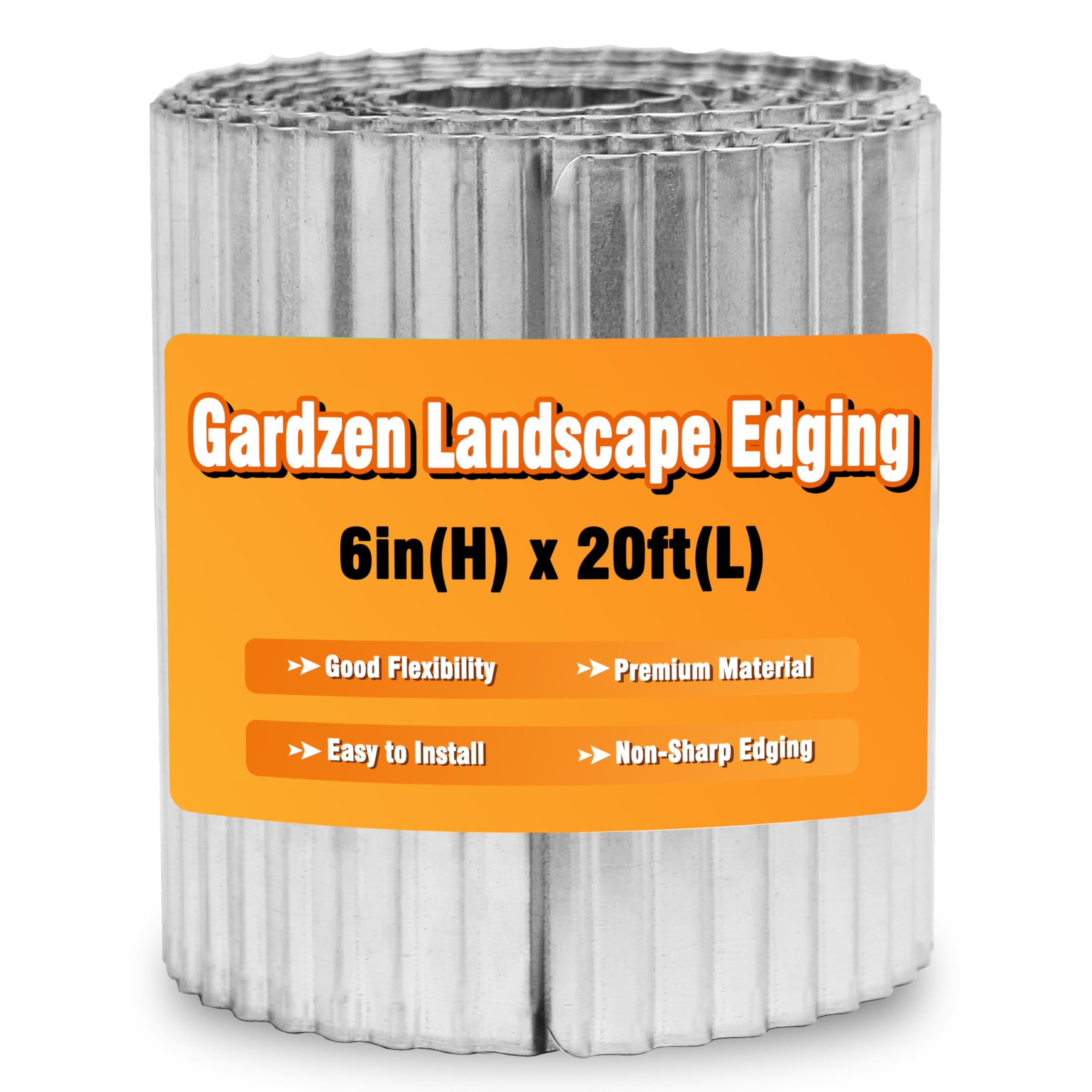 Gardzen Metal Landscape Edging, 6 Inch Tall Corrugated Garden Edging ...