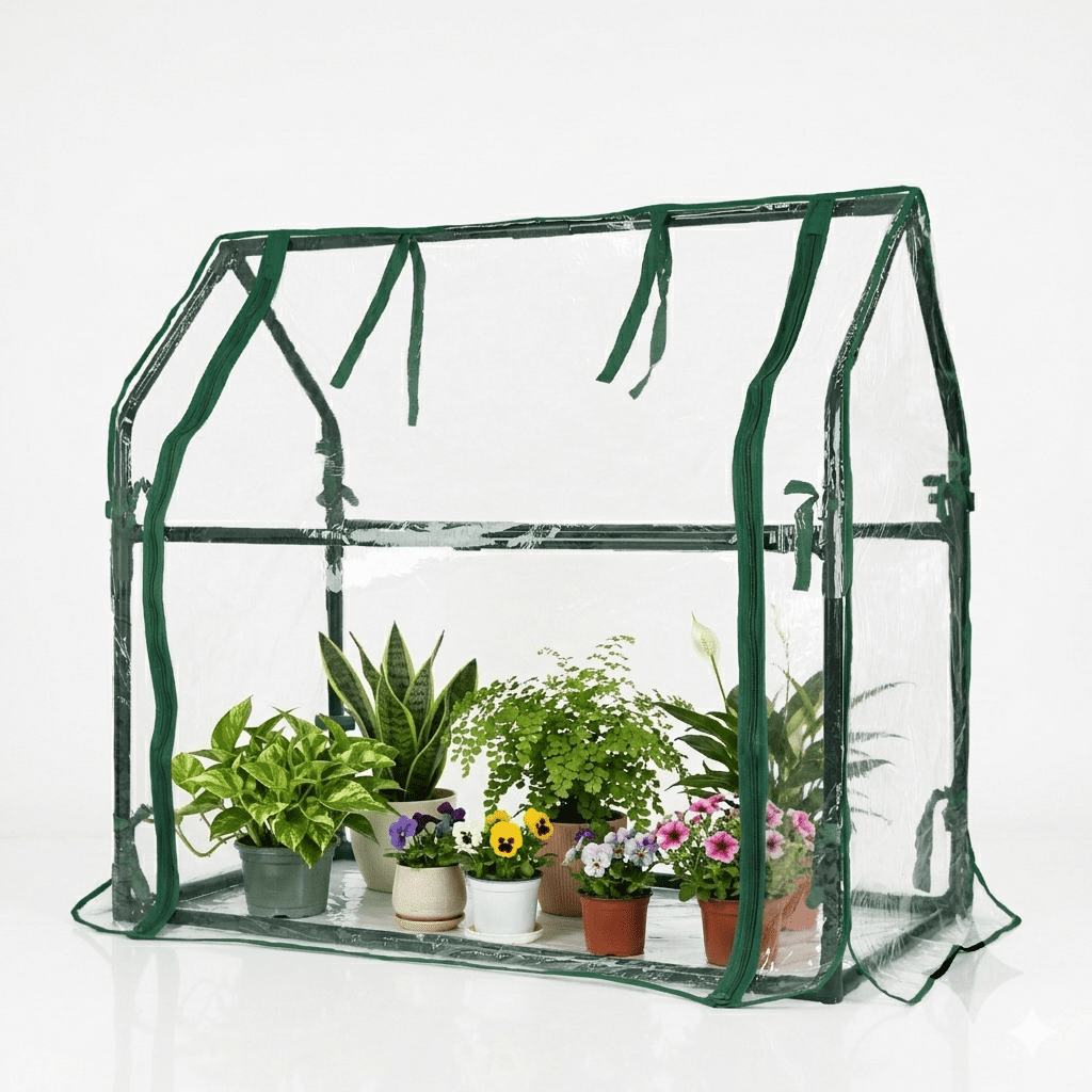 Gardzen Mini Greenhouse 36.2" x 18.9" x 33.3" Portable Indoor Outdoor ...