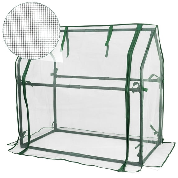 Gardzen Mini Greenhouse with Garden Netting Cover, Mesh Plant Protector ...