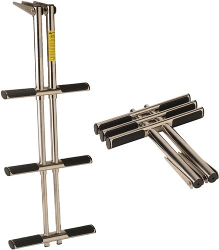 Garelick EEz-In 3-Step Telescoping Stainless Steel Sport/Diver Ladder ...