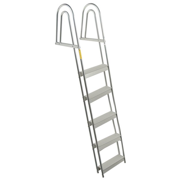 Garelick EEz-In Anodized Aluminum 5-Step Dock/Raft Ladder, Fixed Model ...