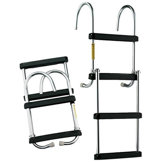 Garelick EEz-In Removable 4-Step Folding Pontoon Boarding Ladder ...
