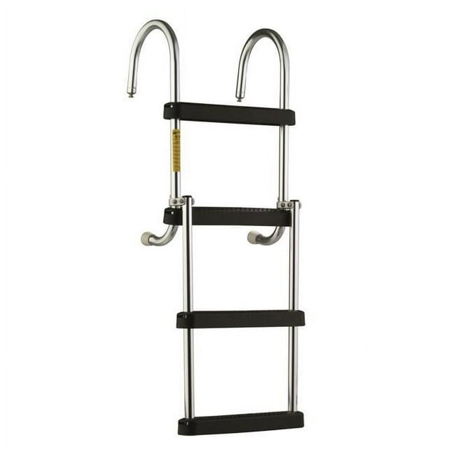 Garelick EEz-In Removable 4-Step Folding Pontoon Boarding Ladder ...