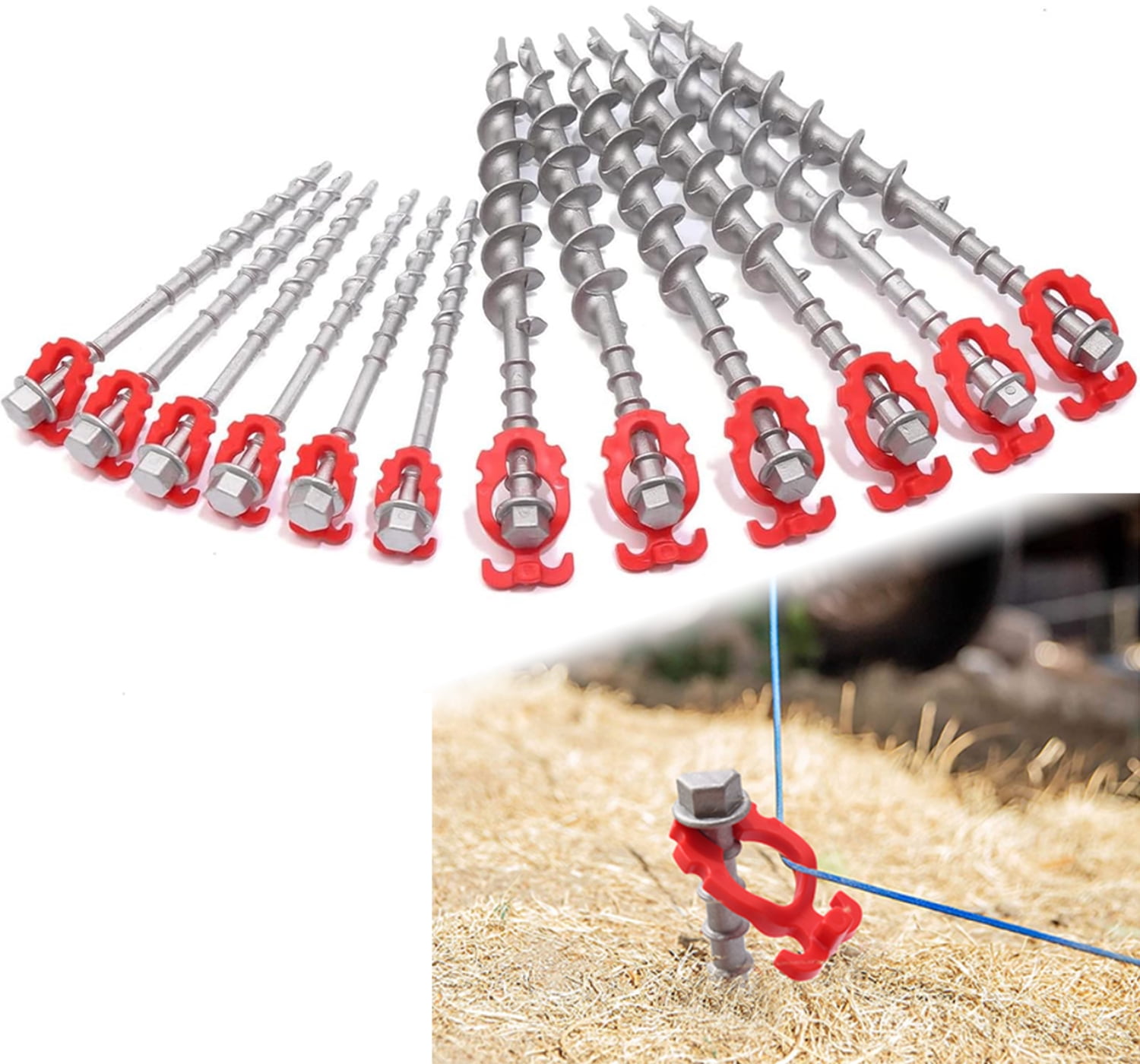 GarfatolRv Heavy Duty Ground Anchors, Non-Rust Cast Aluminum, Ideal for ...