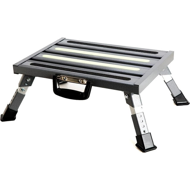 GarfatolRv Rv Steps, 4-Level Adjustable Height Folding Camper Steps ...