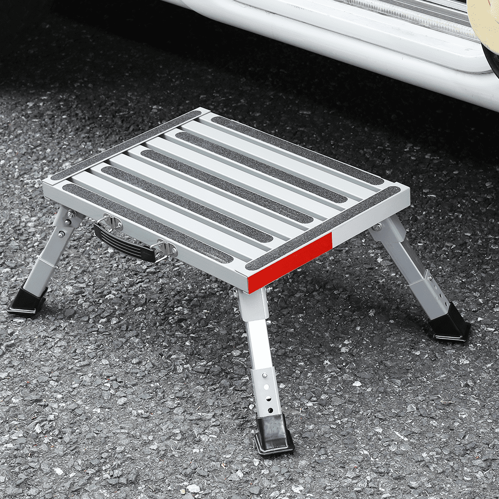 GarfatolRv Portable Camper Adjustable Height Step Stairs for RV, Travel ...