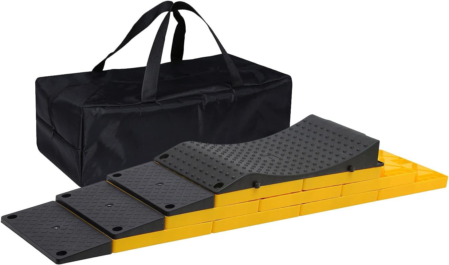 GarfatolRv WH-202P Black, Heavy Duty Plastic, RV Leveling Blocks with ...
