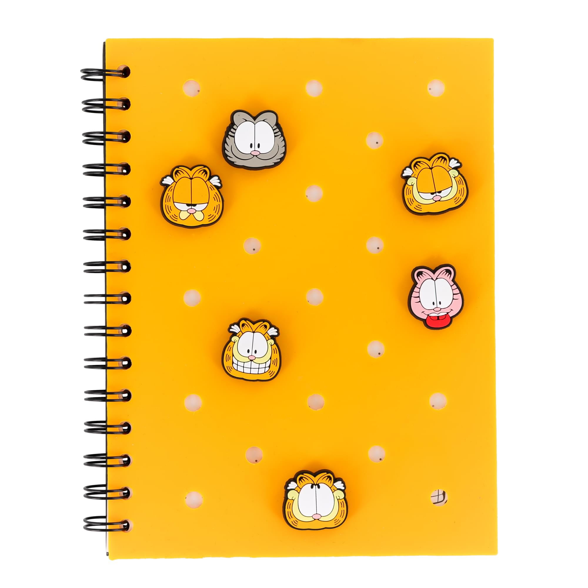 Garfield 160-Page Silicone Spiral Notebook With Pop Charms | 6 x 8 ...