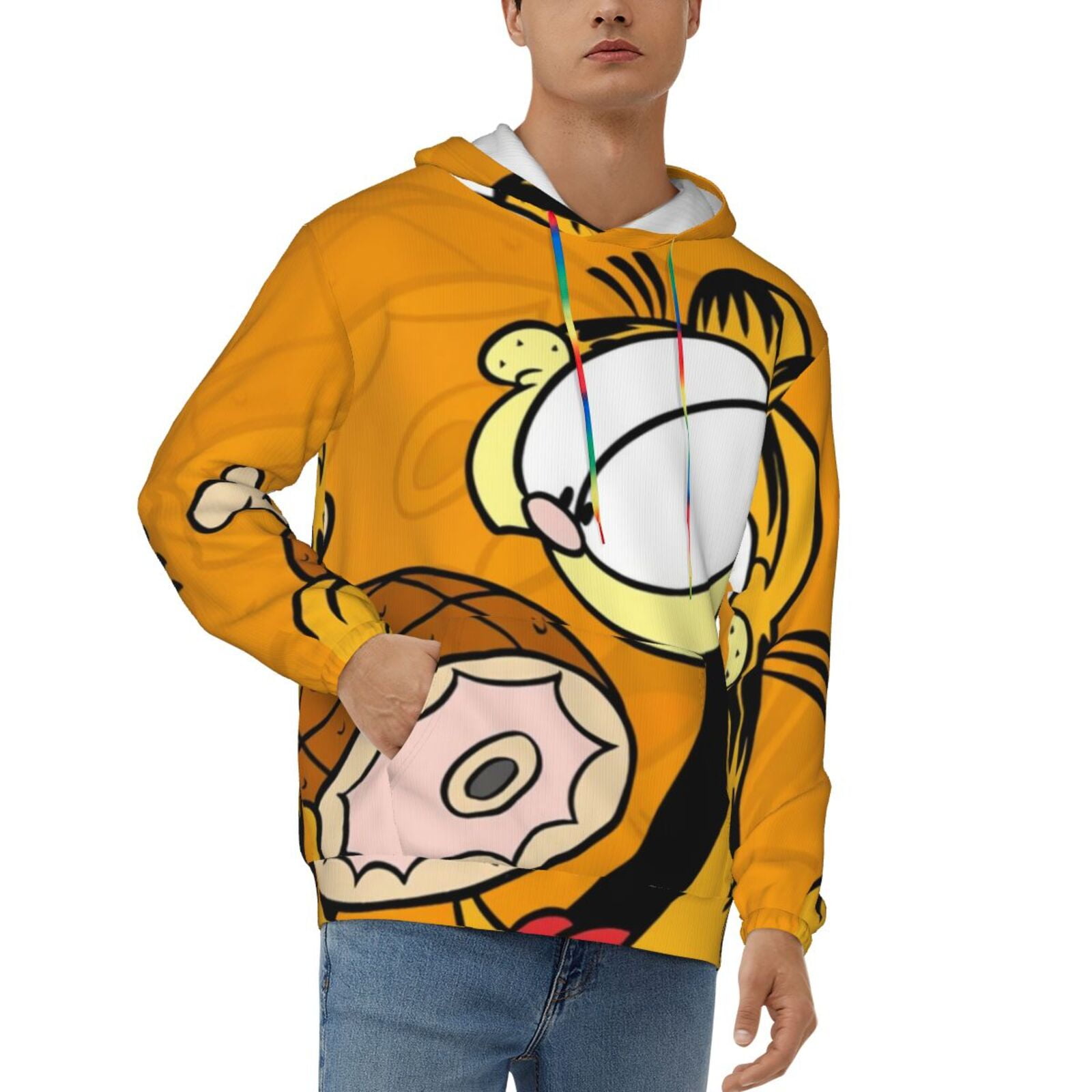 Garfield 3d Printed Hoodie With Large Hood And Pockets Unisex ...