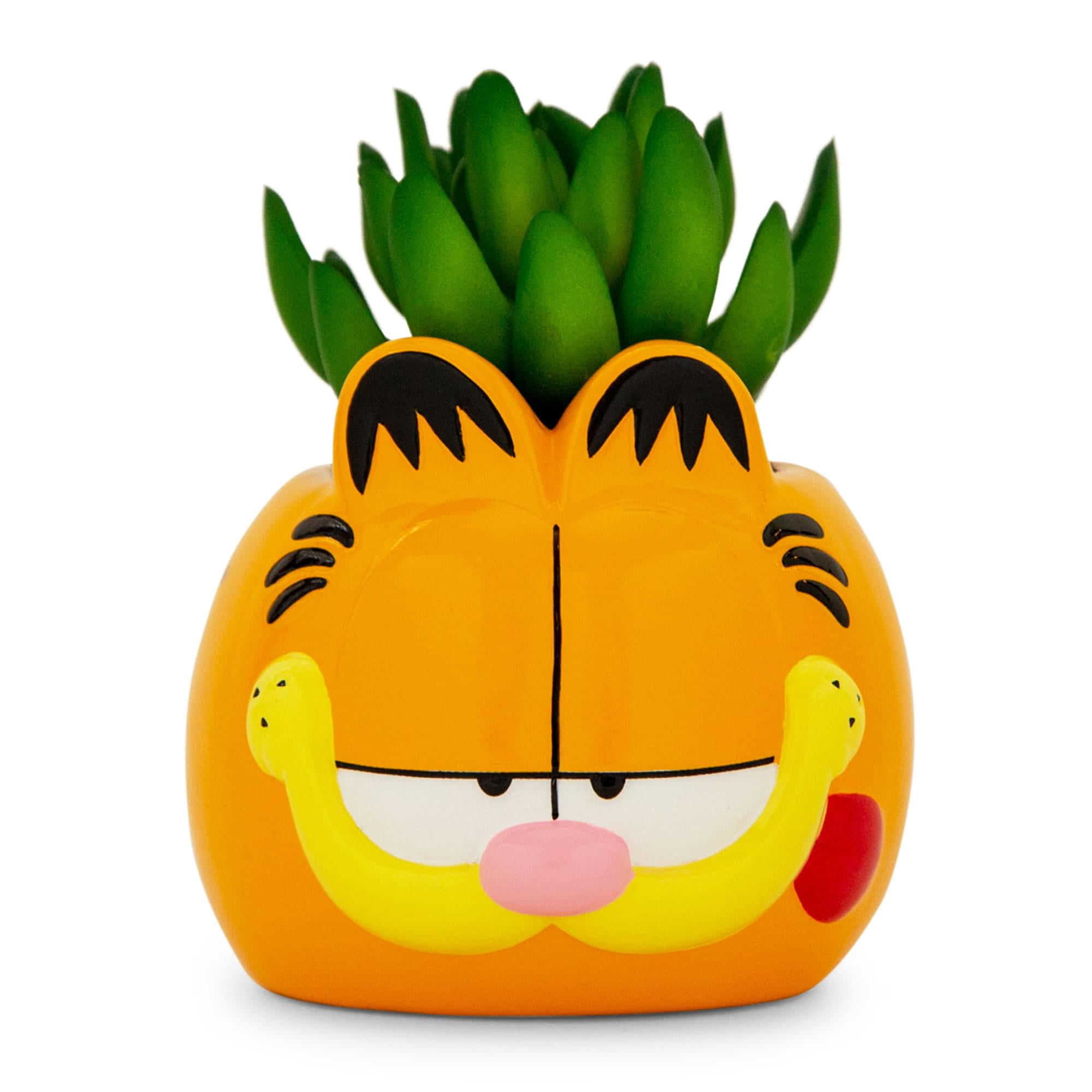 Garfield 4-Inch Ceramic Mini Planter With Artificial Succulent ...