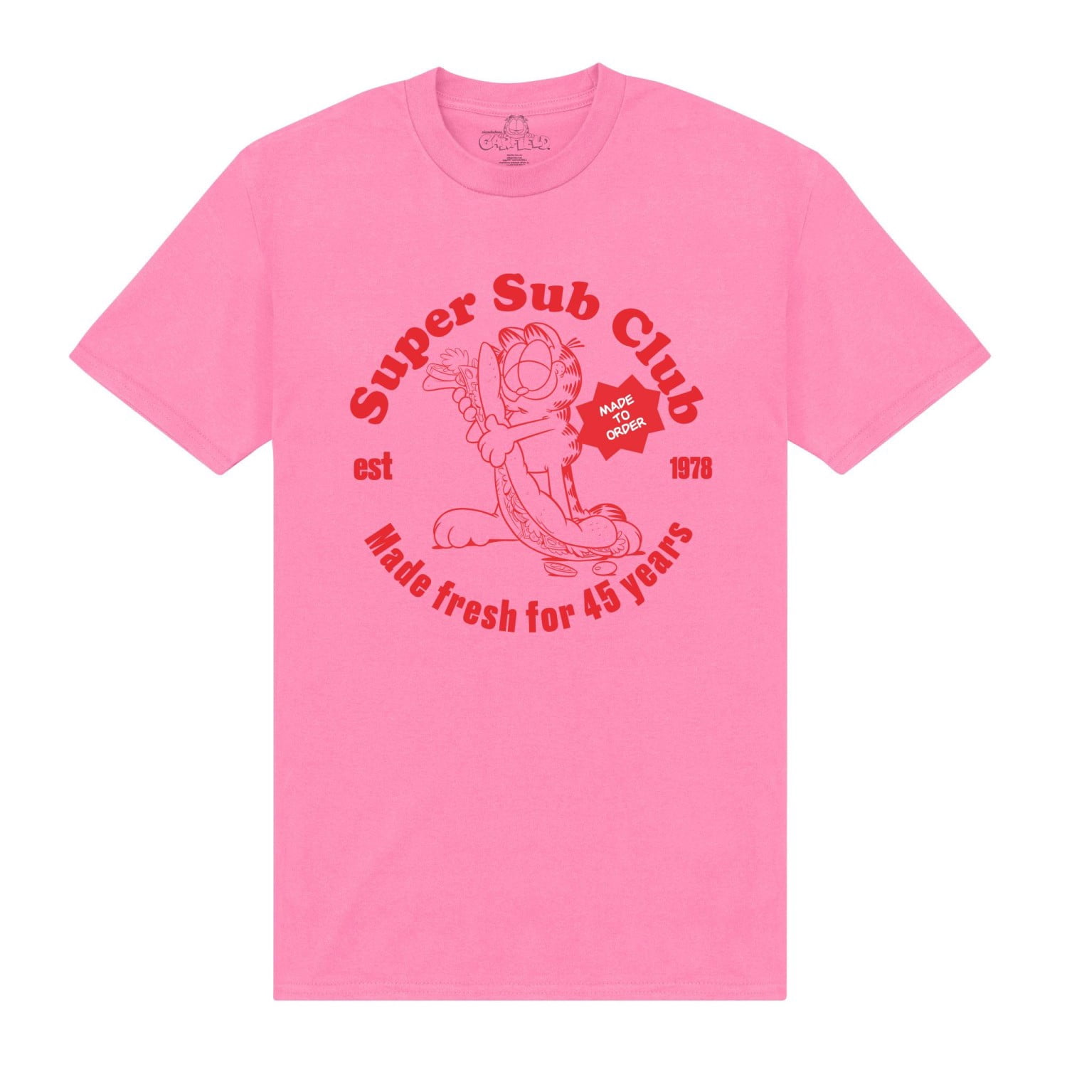 Garfield Adult Super Sub Club 45th Anniversary T-Shirt - Walmart.com