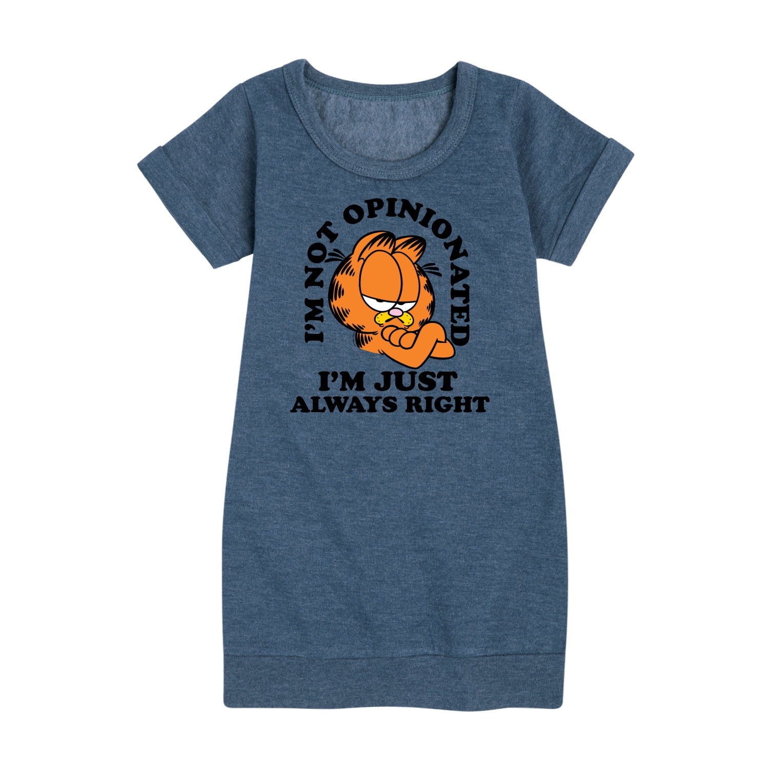 Garfield - Always Right - Toddler & Youth Girls Fleece Dress - Walmart.com