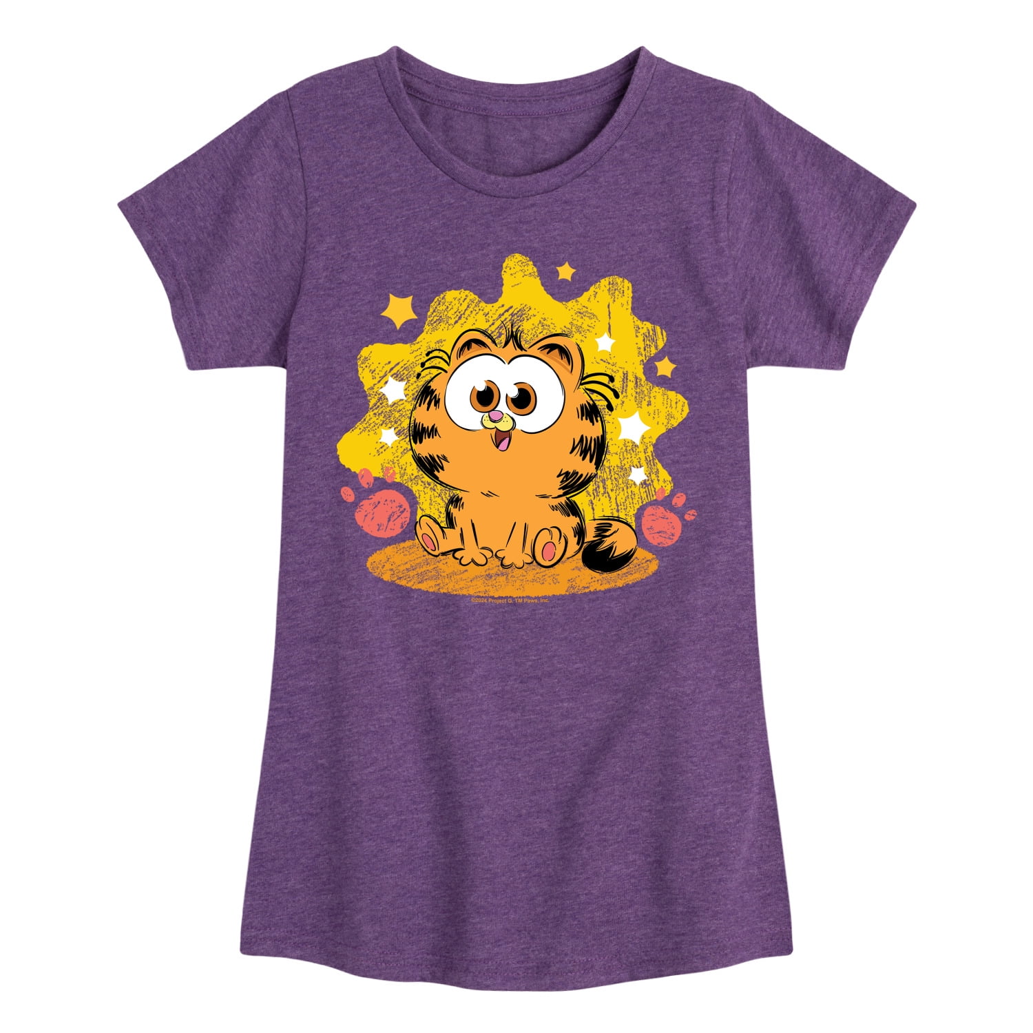 Garfield - Baby Garfield Paws And Stars - Toddler & Youth Girls Short ...