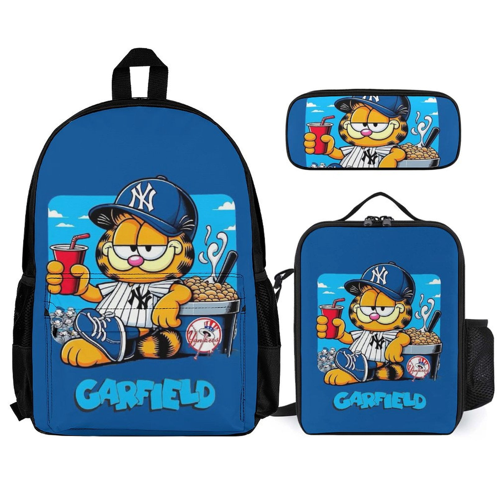 Garfield Backpack Bag Adjustable Shoulder Daypack Laptop Bag with Lunch ...