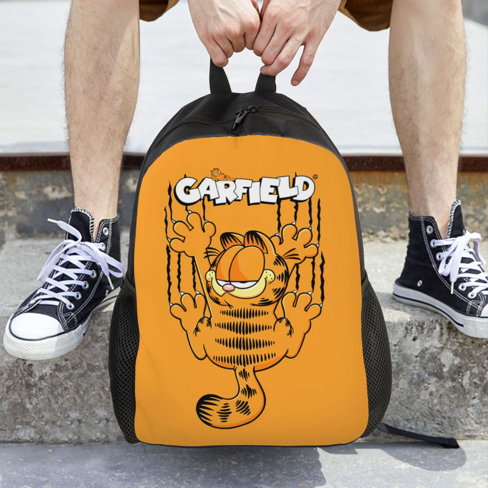 Garfield Backpack Full Front Print Durable Oxford Travel Laptop Bag for ...