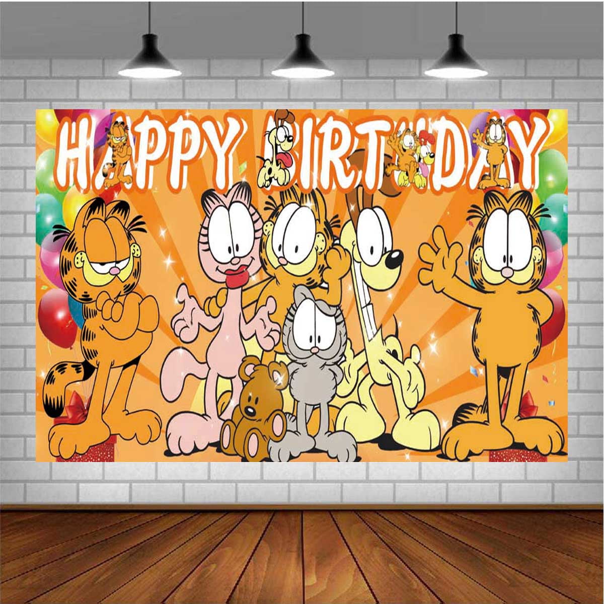 Garfield Banner Poster Wall Decor Birthday Backdrop Background Party ...