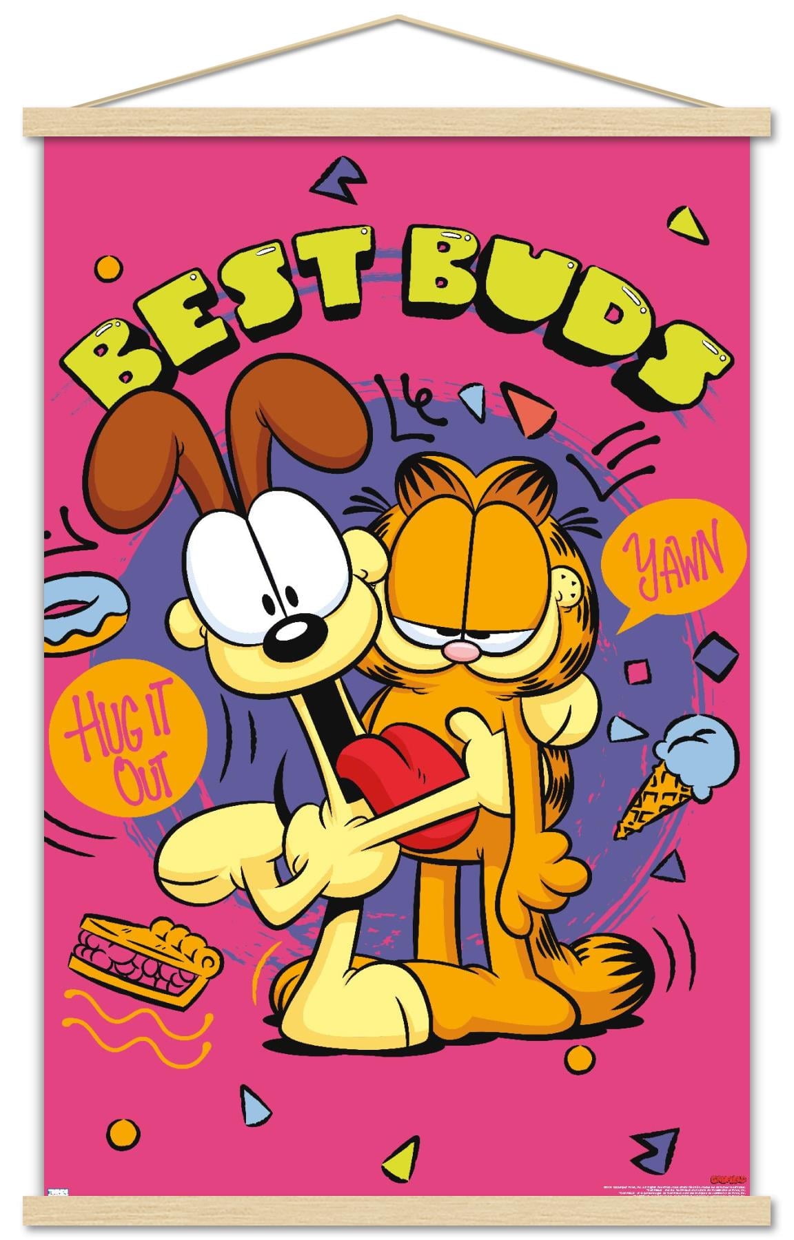 Garfield - Best Buds Wall Poster with Magnetic Frame, 22.375" x 34 ...