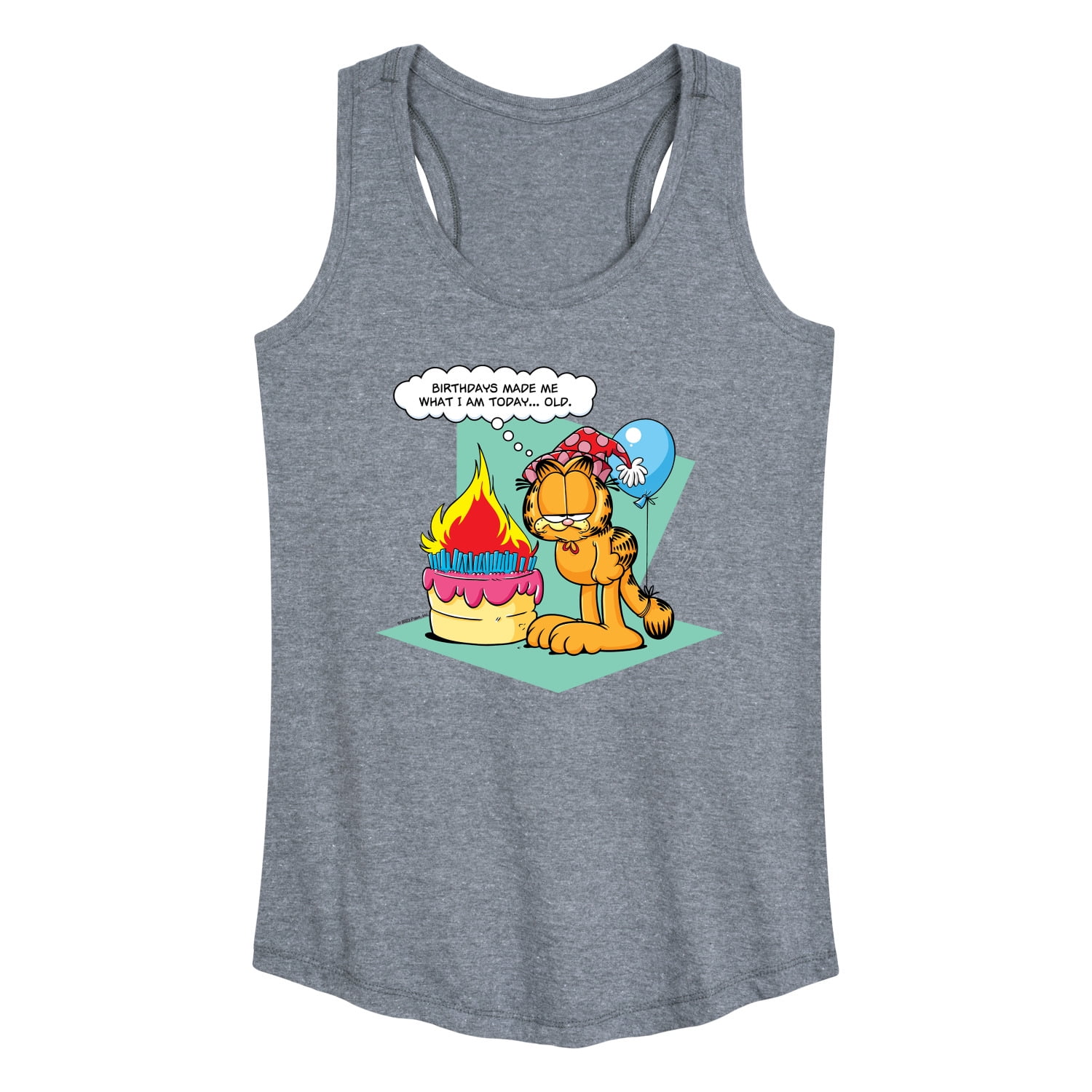 Garfield - Birthday's Make Me Old - Women's Racerback Tank Top ...