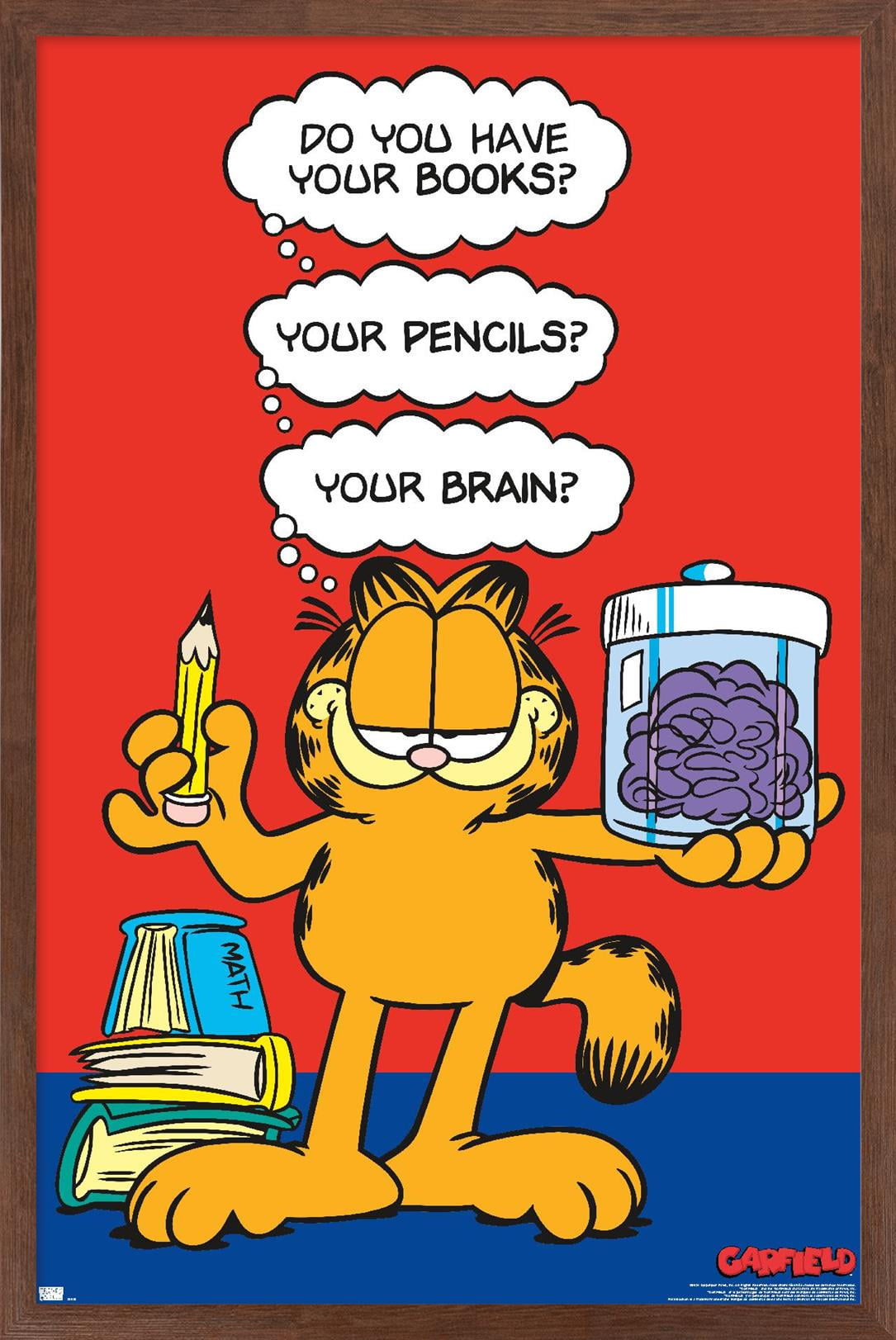 Garfield - Brain Wall Poster, 14.725" x 22.375" Framed - Walmart.com