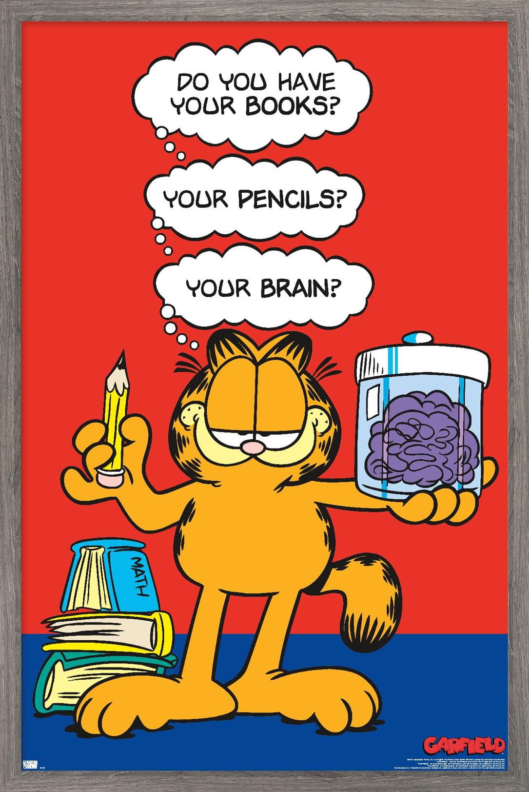 Garfield - Brain Wall Poster, 14.725" x 22.375" Framed - Walmart.com