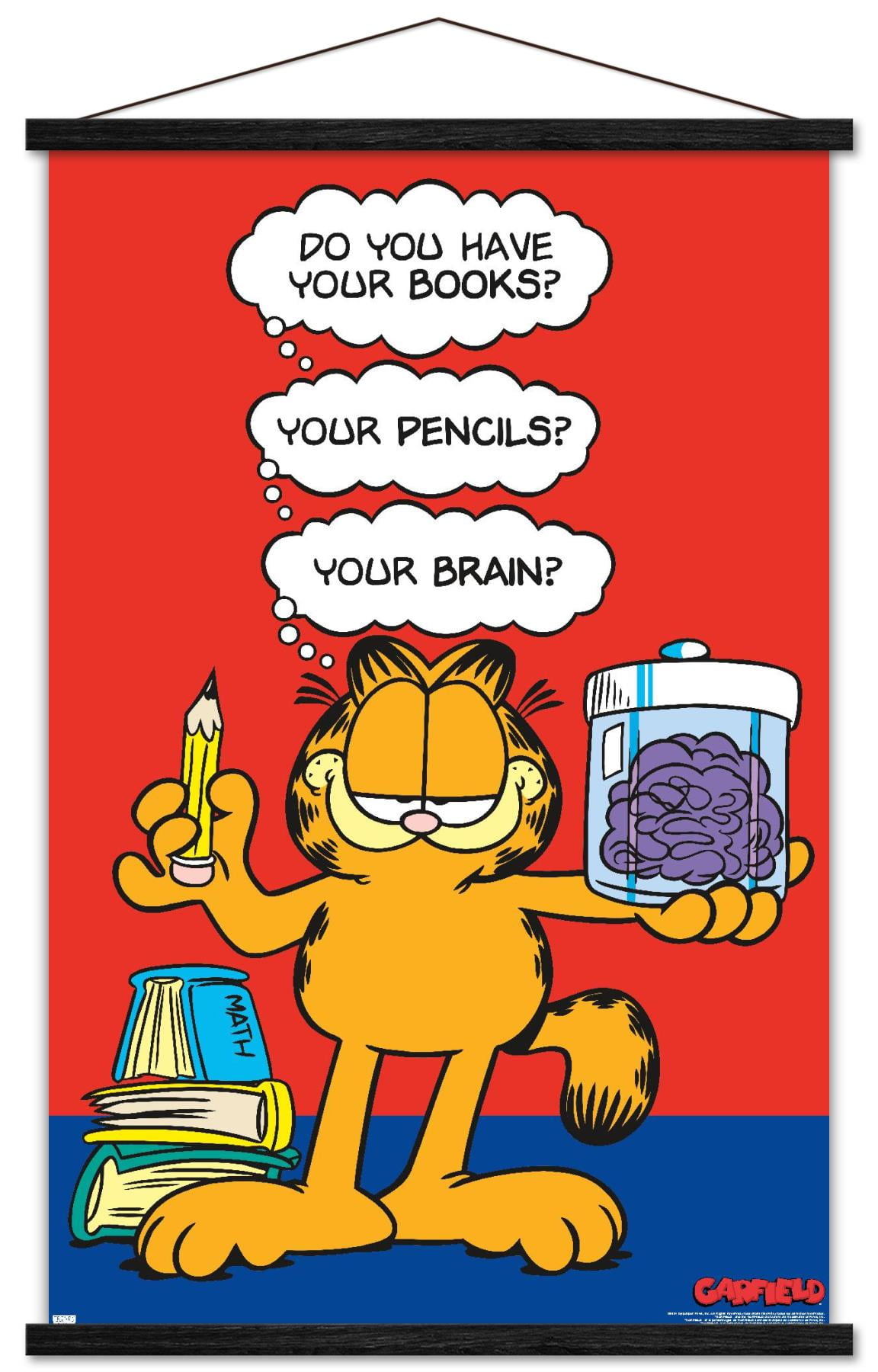 Garfield - Brain Wall Poster with Magnetic Frame, 22.375" x 34 ...