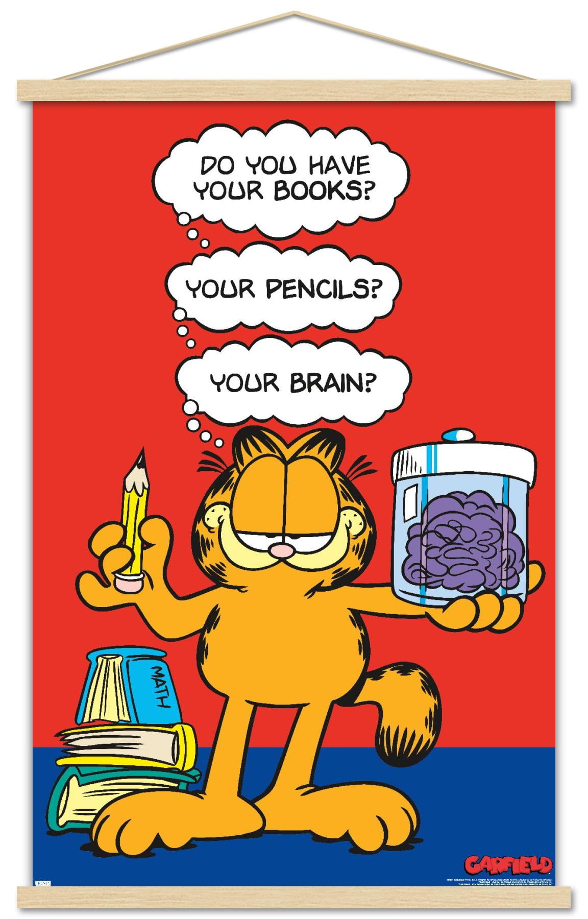 Garfield - Brain Wall Poster with Magnetic Frame, 22.375" x 34 ...