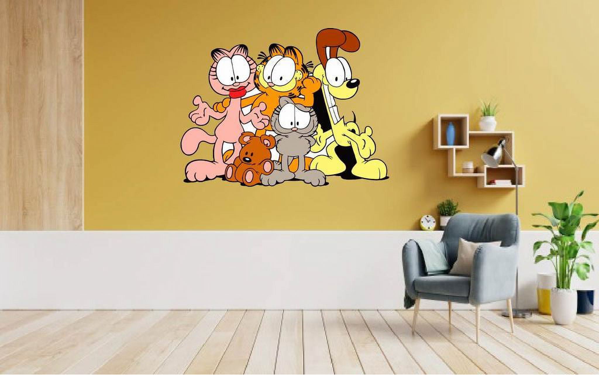 Garfield the Cat Arlene Odie Teddy Bear Cartoon Character Wall Art ...