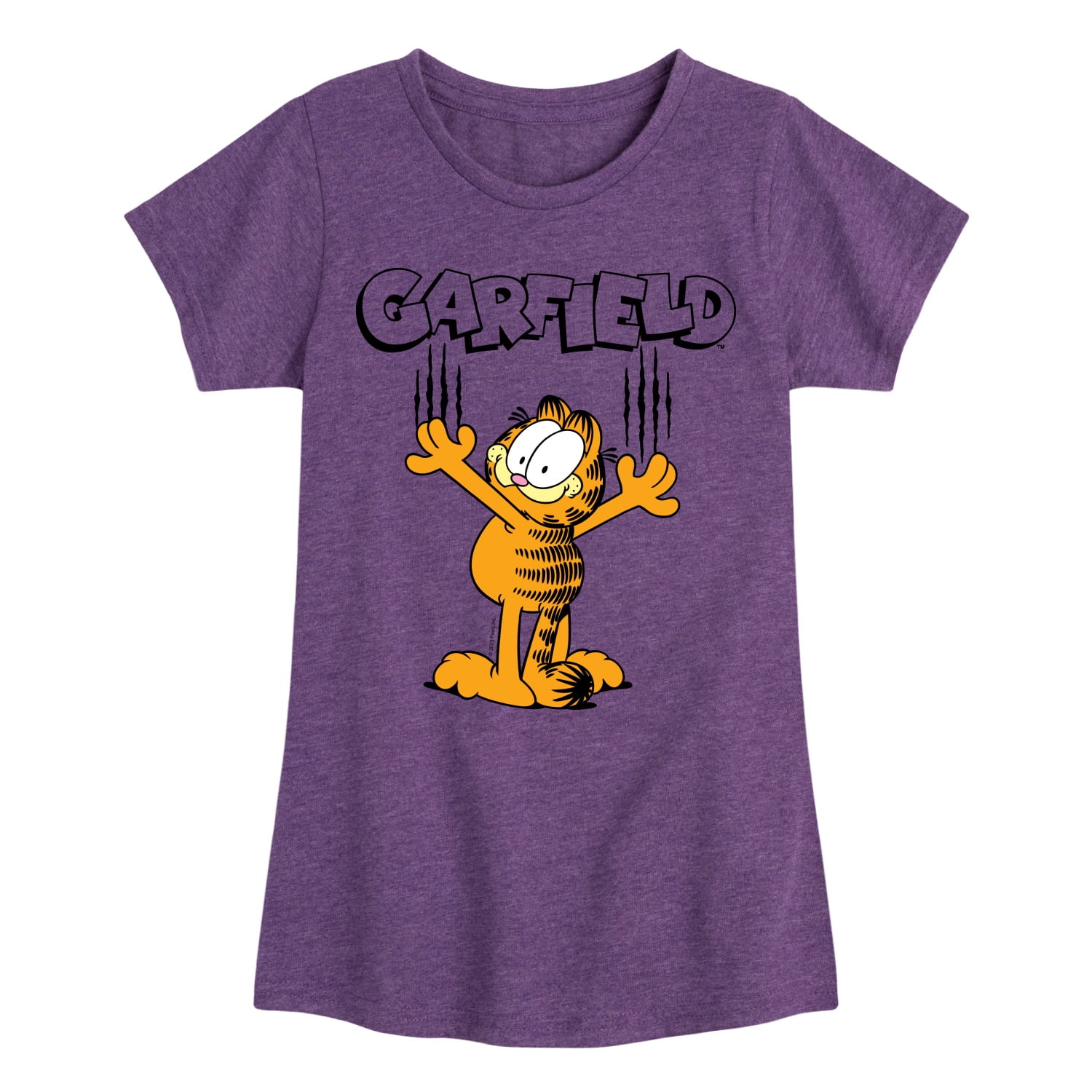 Garfield - Cat Scratches - Toddler & Youth Girls Short Sleeve Graphic T ...