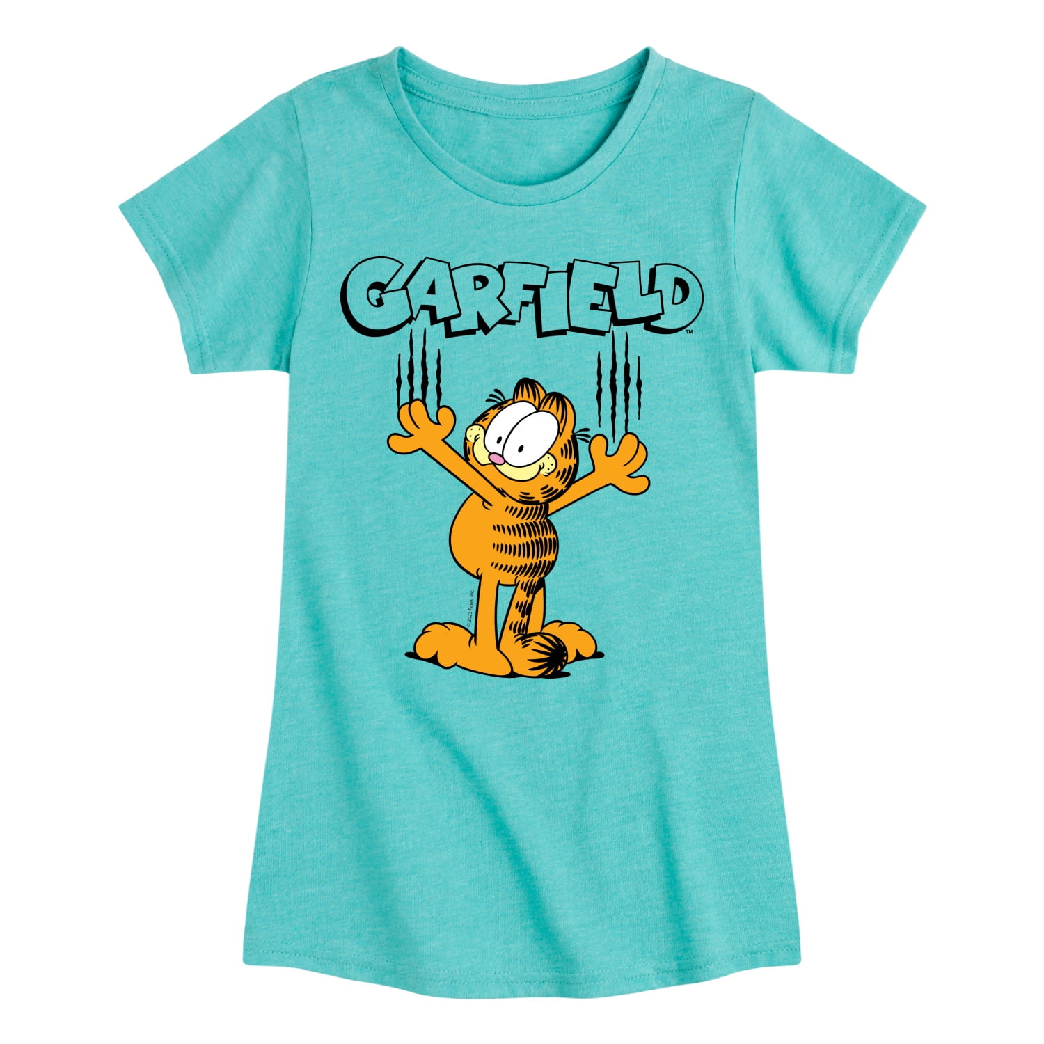 Garfield - Cat Scratches - Toddler & Youth Girls Short Sleeve Graphic T ...