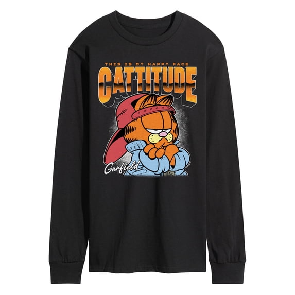 Garfield - Cattitude - Men's Long Sleeve Graphic T-Shirt - Walmart.com