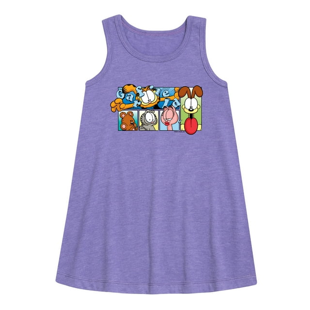 Garfield - Character Grid - Toddler and Youth Girls A-line Dress ...