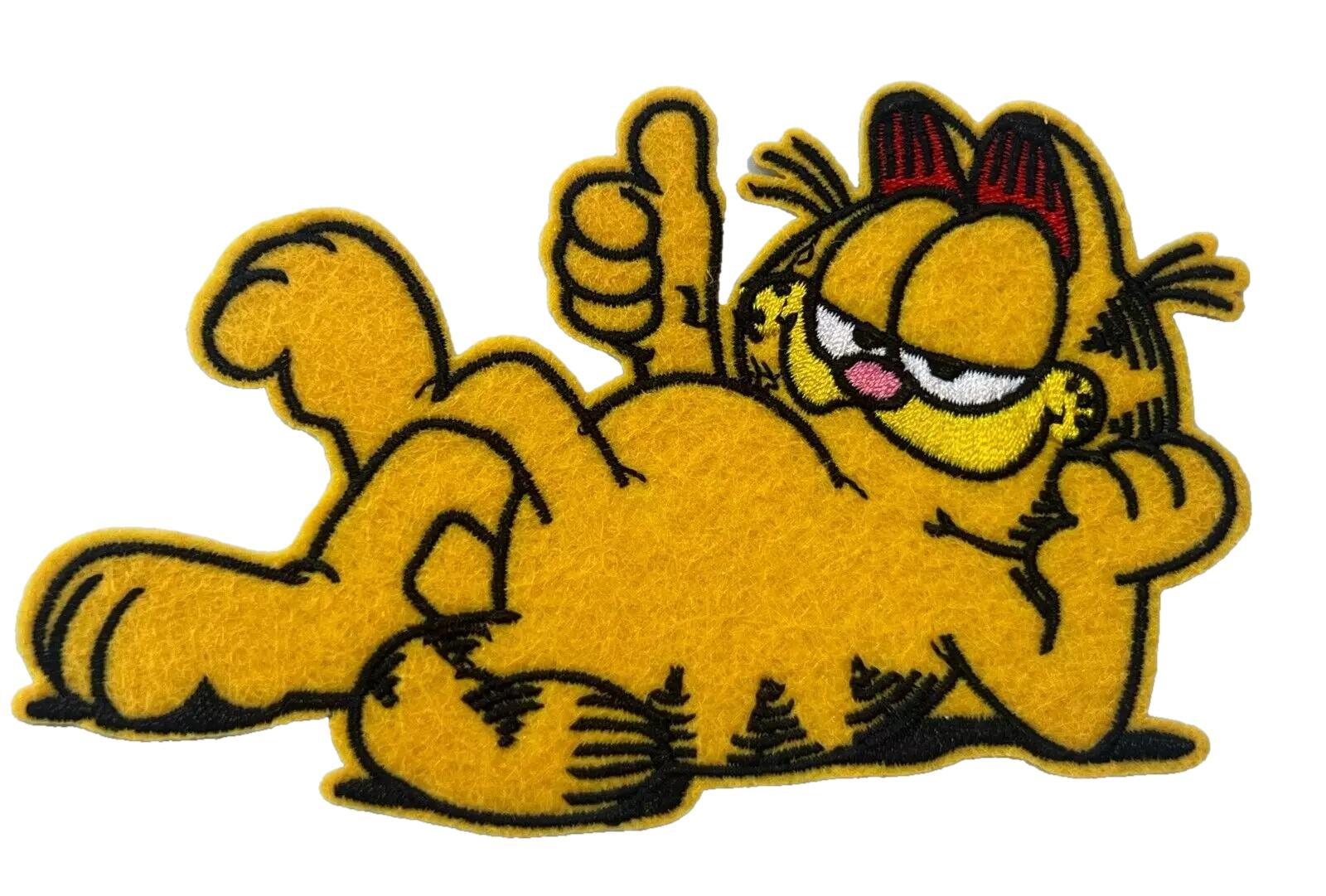 Garfield Character Lying Down Cartoon 2.75 Inches Wide Embroidered ...