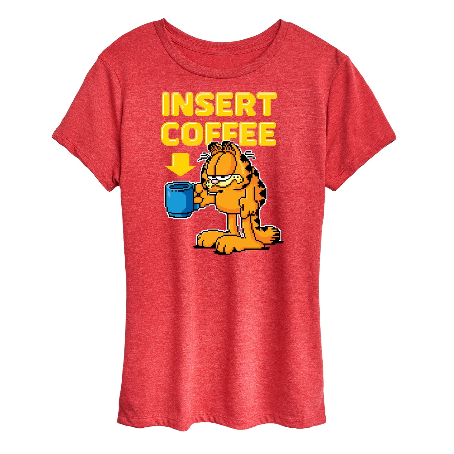 Garfield - Coffee - Women's Short Sleeve Graphic T-Shirt - Walmart.com