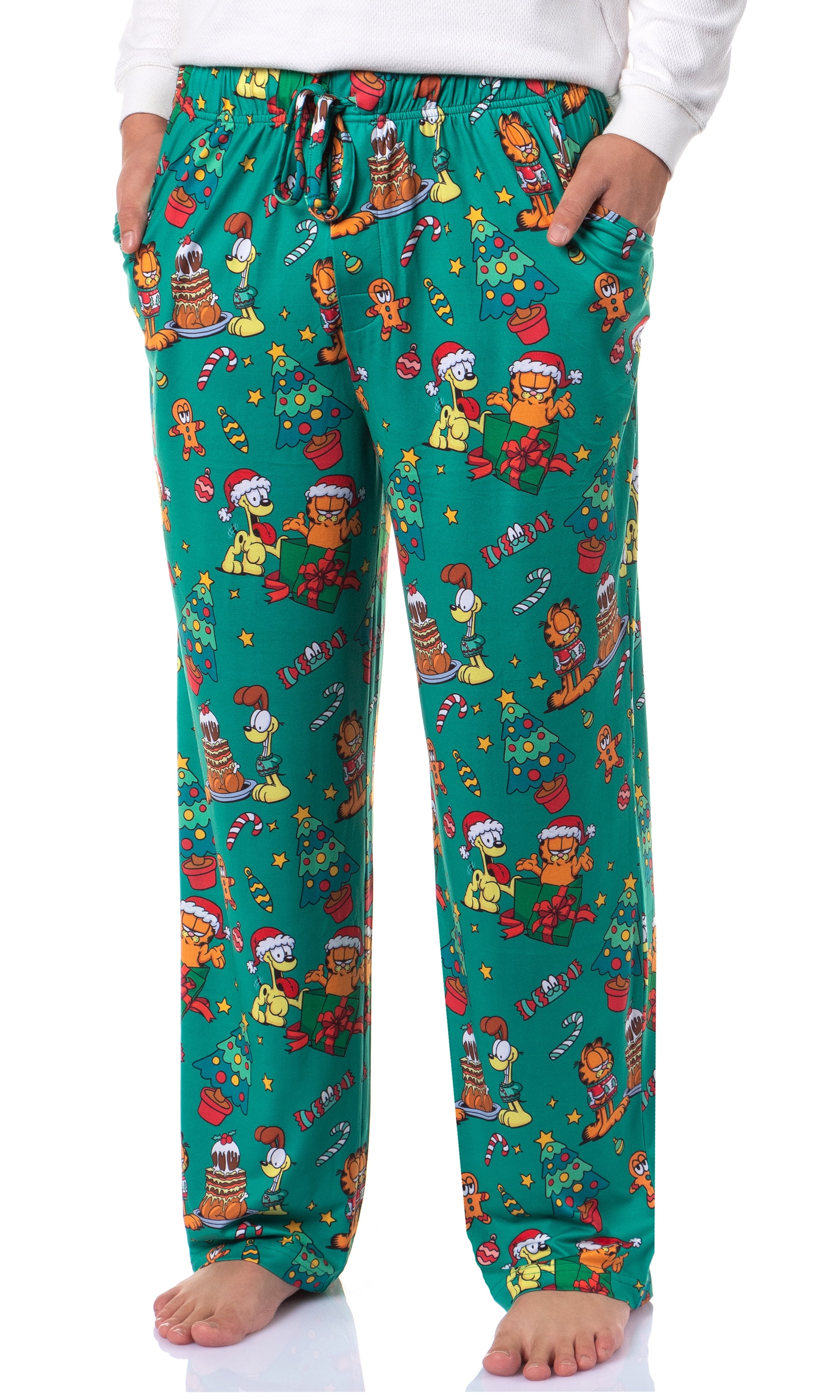 Garfield Comic Men's Christmas Sleep Tossed Print Pajama Pants For ...
