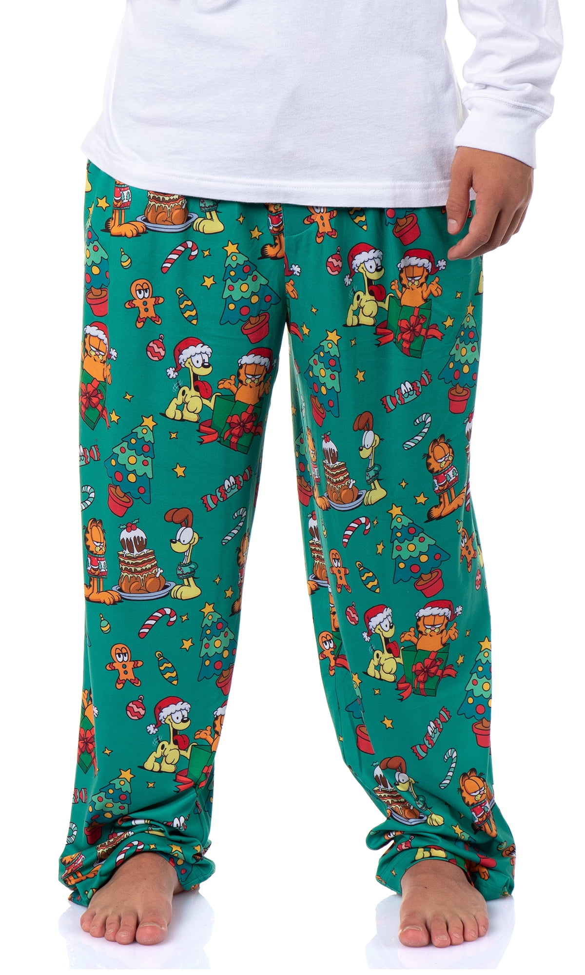Garfield Comic Men's Christmas Sleep Tossed Print Pajama Pants For ...