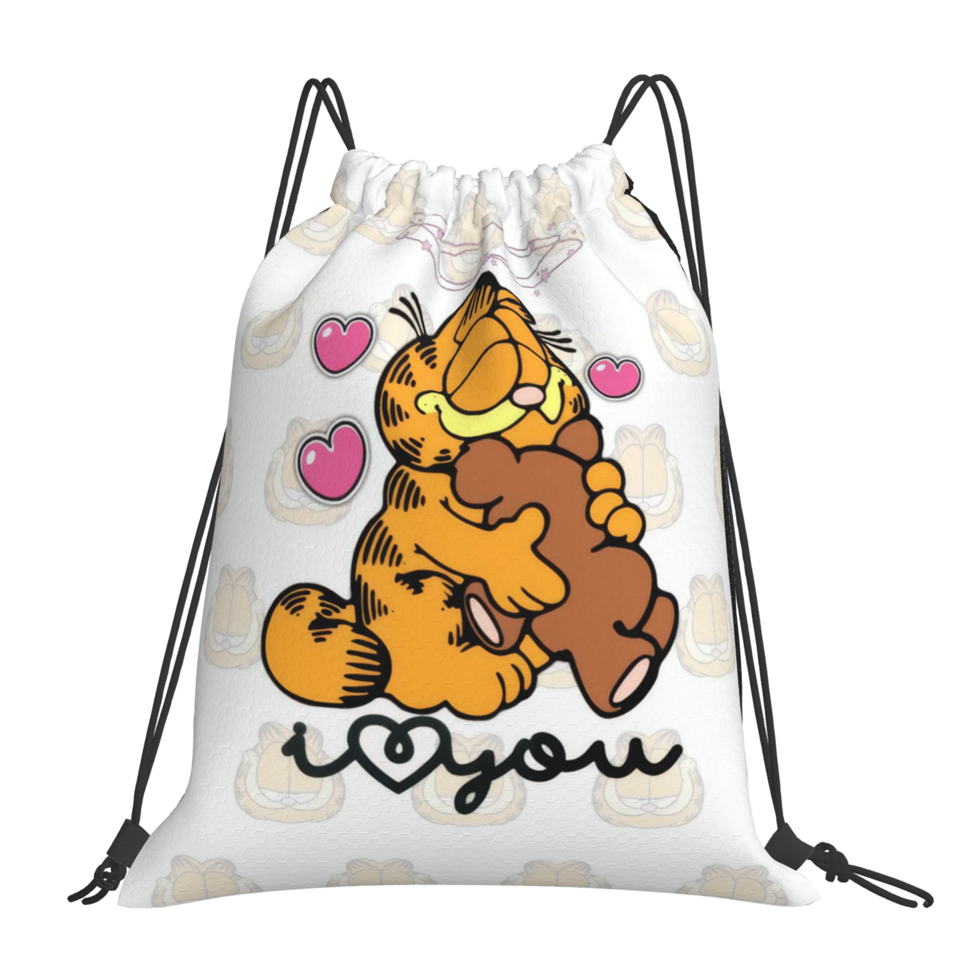 Garfield Drawstring Bags, Simple Casual Drawstring Backpack, Drawstring ...