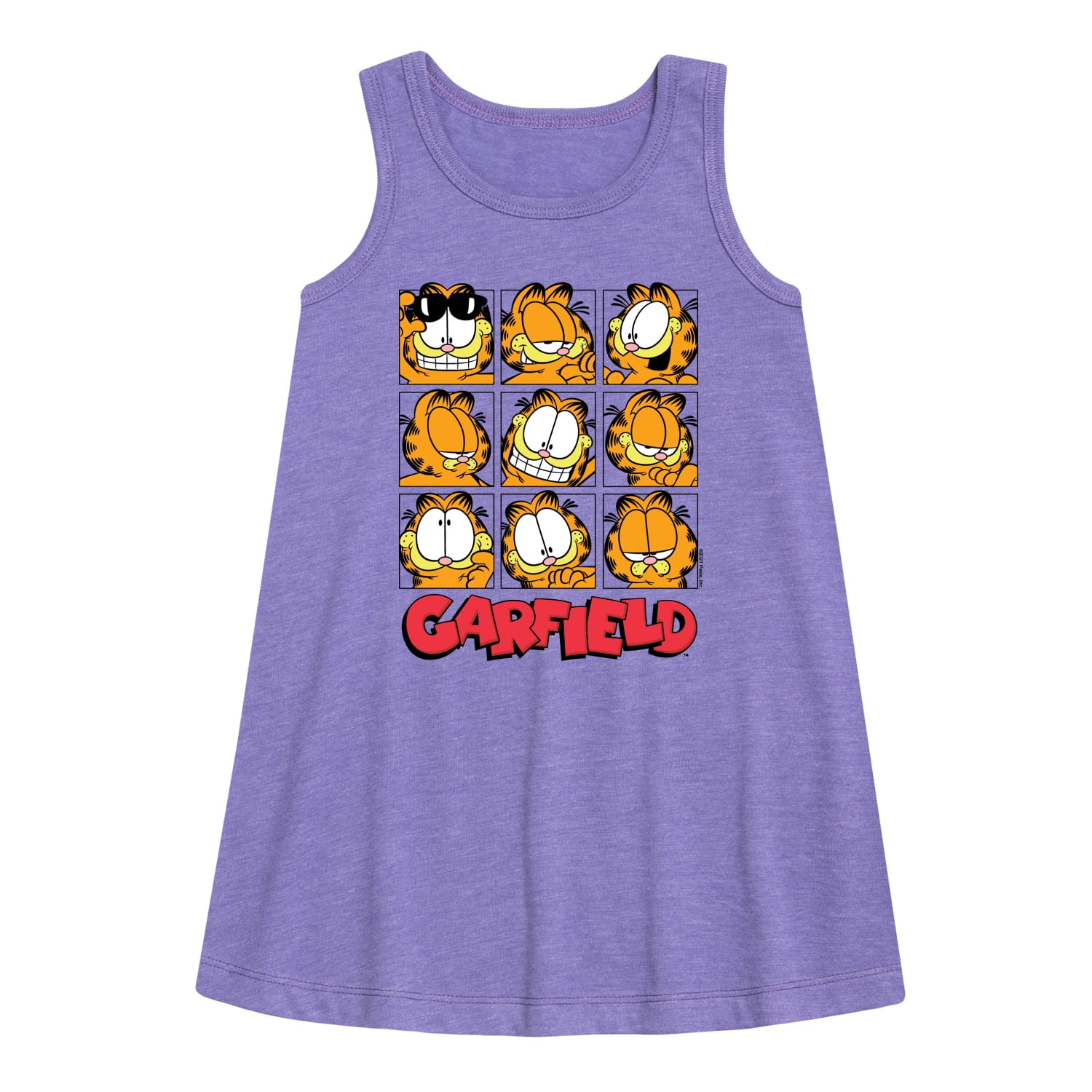 Garfield - Faces Grid - Toddler and Youth Girls A-line Dress - Walmart.com
