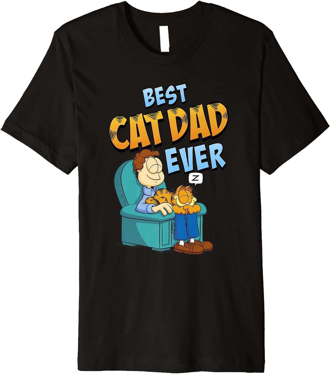 Garfield Father's Day Best Cat Dad Ever Jon And Garfield Premium T ...