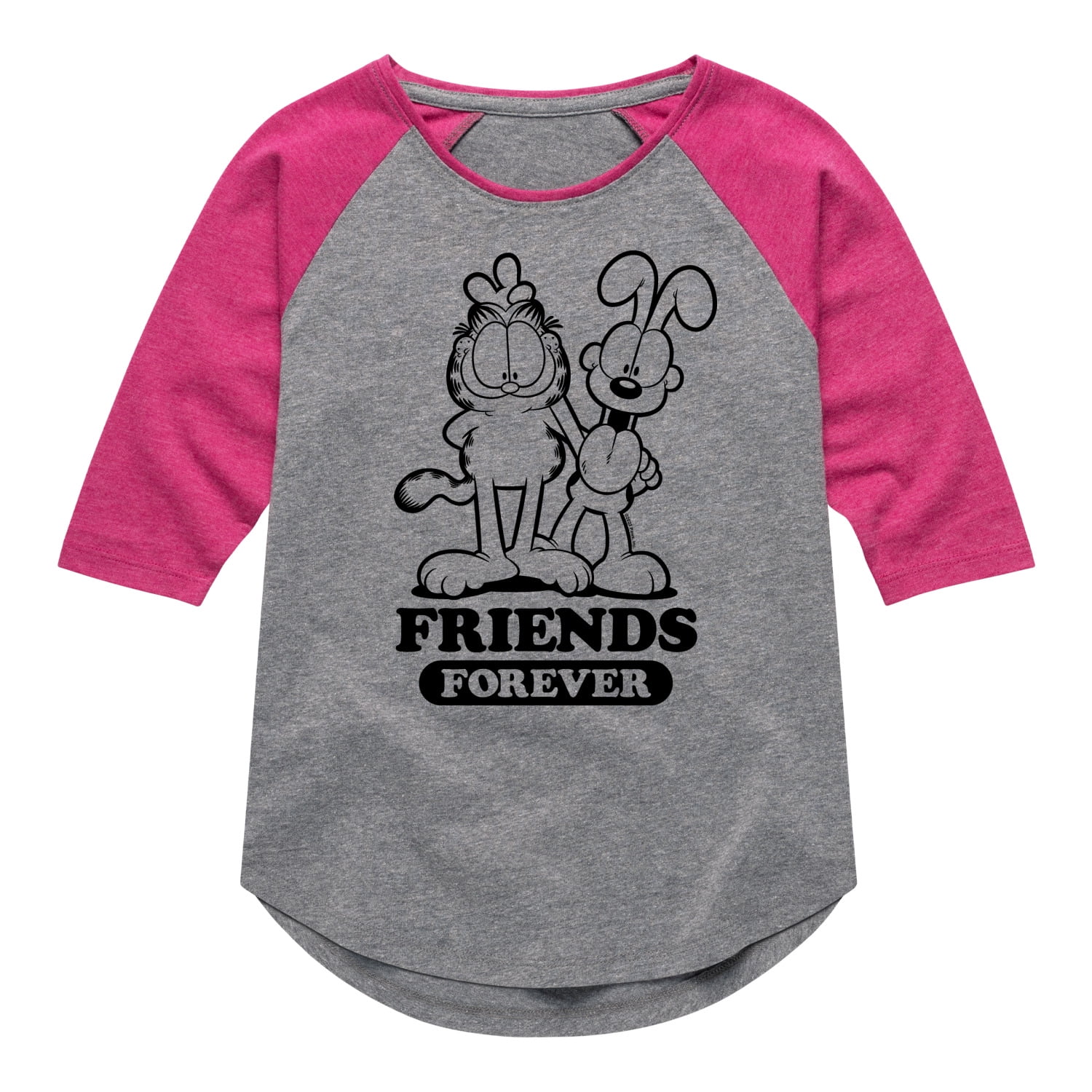 Garfield - Friends Forever - Toddler & Youth Girls Raglan Graphic T ...