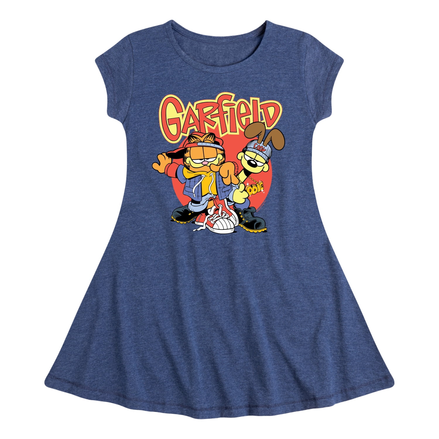 Garfield - Garf And Odie Logo - Toddler & Youth Girls Fit & Flare Dress ...