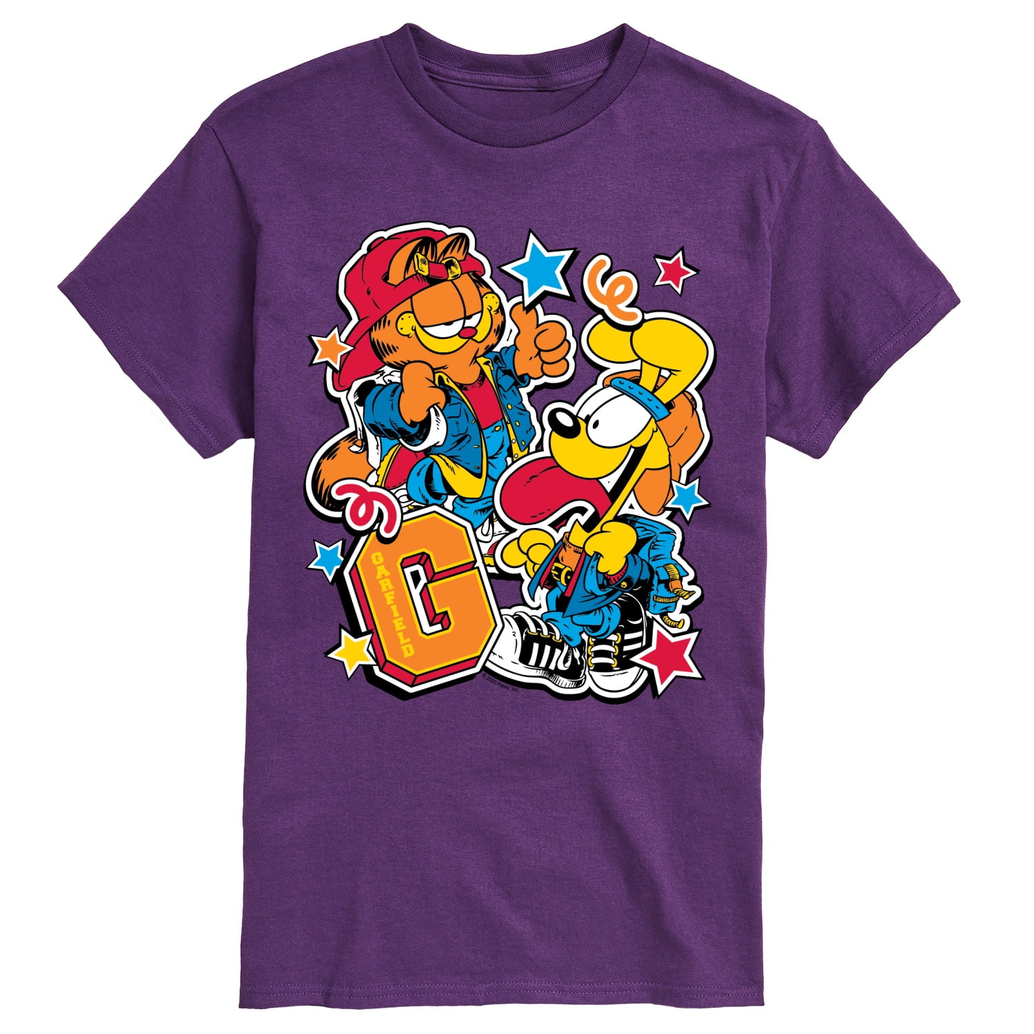 Garfield - Garf Odie Stickers - Men's Short Sleeve Graphic T-Shirt ...