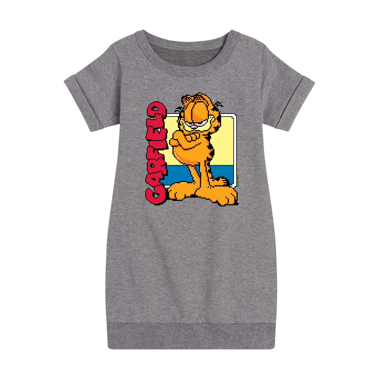 Garfield - Garf Pixel Square - Toddler & Youth Girls Fleece Dress ...