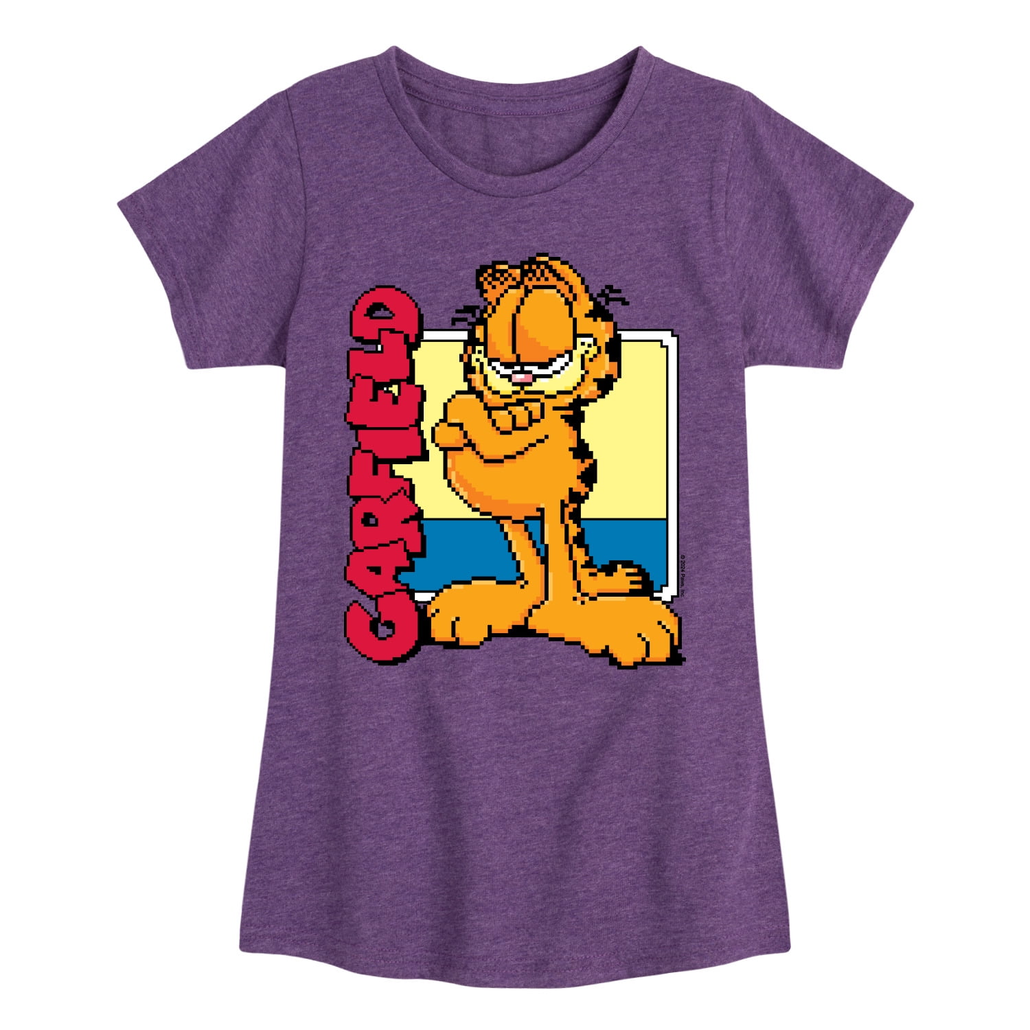 Garfield - Garf Pixel Square - Toddler & Youth Girls Short Sleeve ...