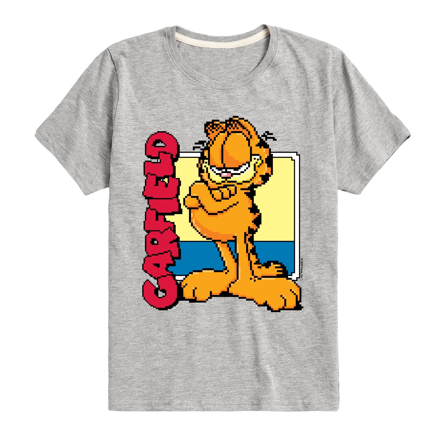Garfield - Garf Pixel Square - Toddler & Youth Short Sleeve Graphic T ...