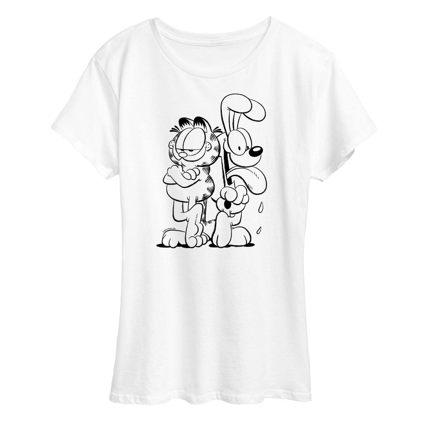 Garfield - Garfield And Odie - Women's Short Sleeve Graphic T-Shirt ...